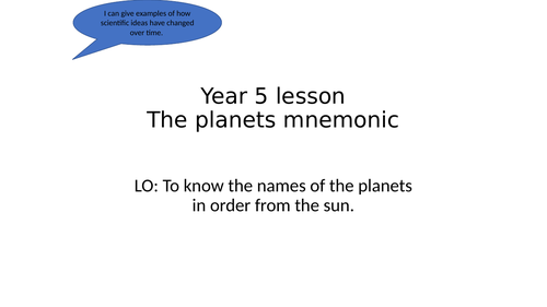 Order Of Planets Mnemonic