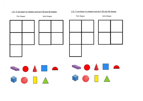 Shape properties Y1 and 2 | Teaching Resources