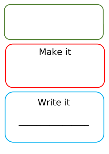 read it make it write it activity sheets | Teaching Resources