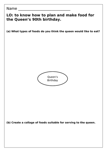 Cover work - Queen's Birthday | Teaching Resources