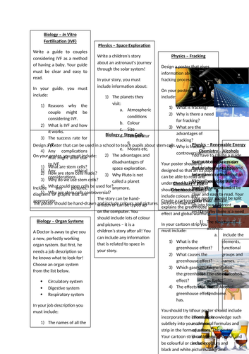 Science Research Tasks - Biology, Chemistry and Physics | Teaching ...