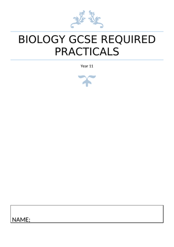 Aqa Gcse Trilogy Biology Required Practicals Teaching Resources