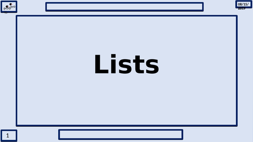 Lists (Arrays) in Python | Teaching Resources Lists (Arrays) in Python | Teaching Resources