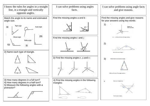 Angle Rules Worksheets | Teaching Resources Angle Rules Worksheets | Teaching Resources