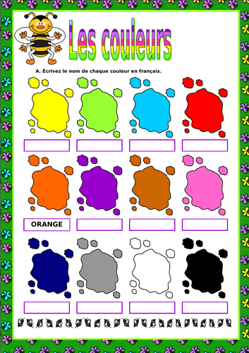 Early years French resources: colours