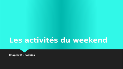 Les activités du weekend flashcard activities | Teaching Resources