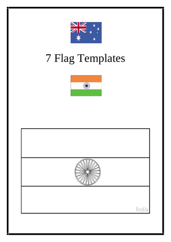 Flags - 7 template sheets | Teaching Resources