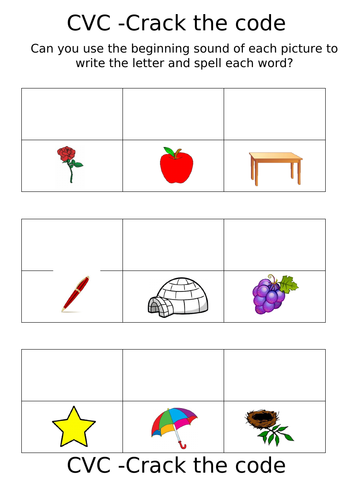 CVC-CRACK THE CODE | Teaching Resources