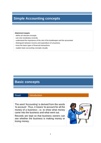 Introduction to Business Money Management | Teaching Resources