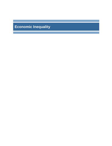 Economic Inequality | Teaching Resources