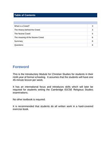 The Nicene Creed | Teaching Resources The Nicene Creed | Teaching Resources