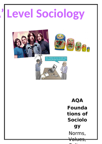 Sociology Socialisation booklet | Teaching Resources Sociology Socialisation booklet | Teaching Resources