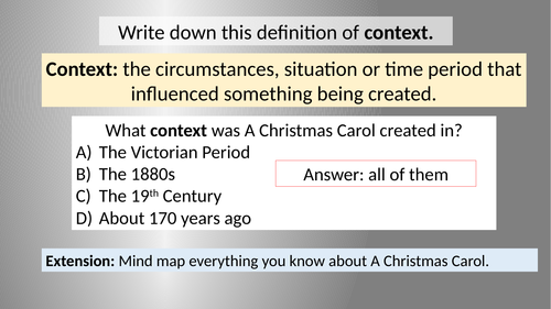 A Christmas Carol Context | Teaching Resources