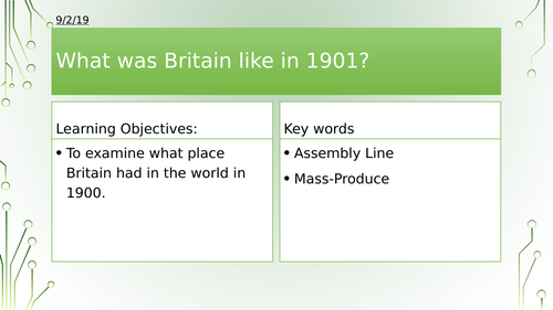 Year 8/9: What was Britain like in 1901? | Teaching Resources