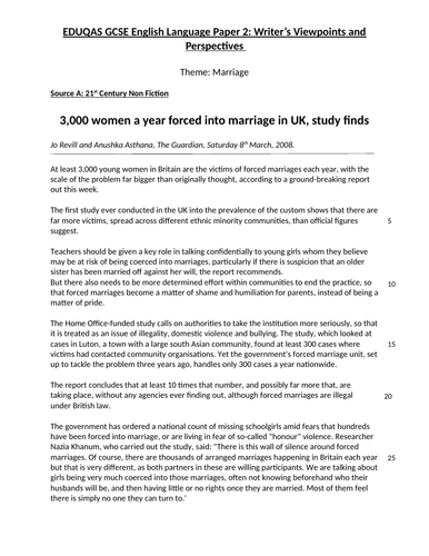 EDUQAS English Language Paper 2 exam papers | Teaching Resources EDUQAS English Language Paper 2 exam papers | Teaching Resources