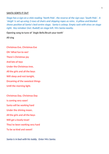 Christmas play for Early Years (non-religious) | Teaching Resources
