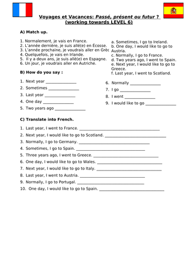 French Holidays (vacances et voyages) | Teaching Resources