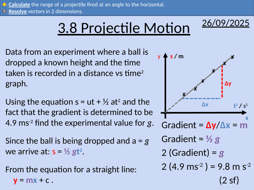OCR AS level Physics: Projectile Motion | Teaching Resources