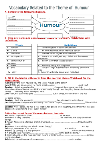 Humour: vocabulary | Teaching Resources