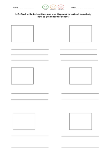 writing aid for instructions and diagrams | Teaching Resources