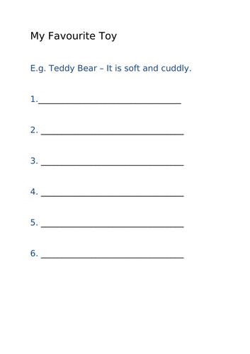 how to use my toy | Teaching Resources