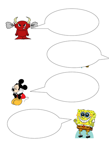 speech bubbles writing | Teaching Resources