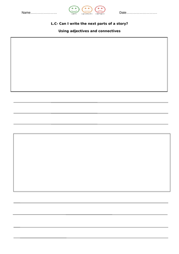 writing the middle and end of a story template | Teaching Resources