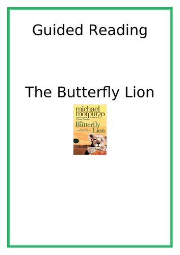 Butterfly Lion Guided Reading Booklet | Teaching Resources