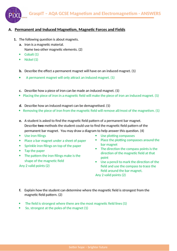 GCSE - Physics - Magnetism and Electromagnetism | Teaching Resources