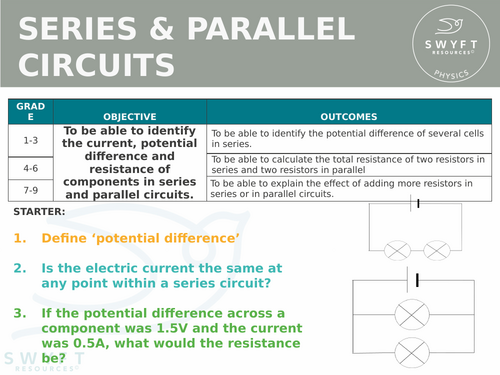 NEW AQA GCSE (2016) Physics - Series & Parallel Circuits | Teaching ...