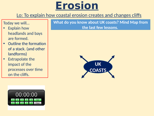 GCSE Geography - Coastal Erosion Landforms | Teaching Resources