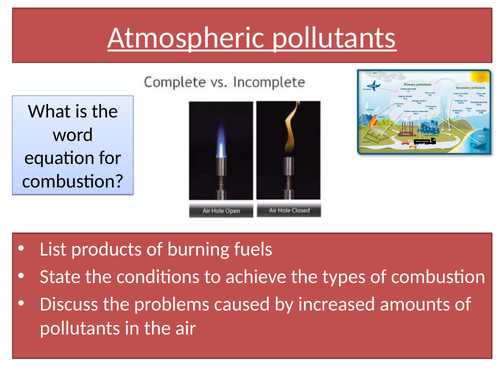 Atmospheric pollutants | Teaching Resources