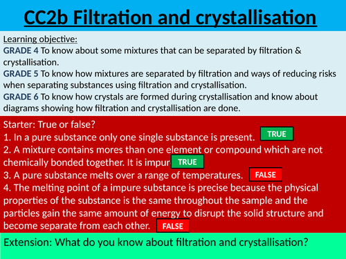 GCSE EDEXCEL Science 9-1 - Chemistry - CC2b Filtration and ...