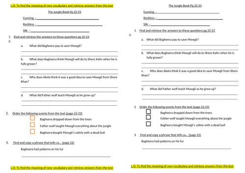 The Jungle Book Lesson Plan