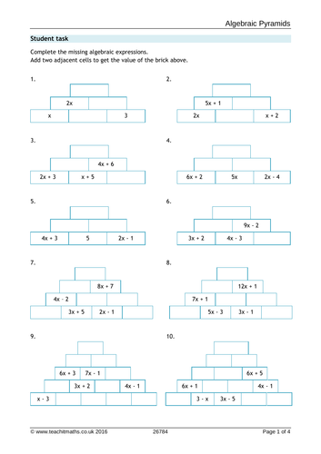 Algebra Worksheets and Teaching Resources for Primary maths ǀ Tes