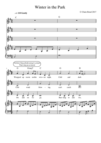 Winter song KS2 | Teaching Resources