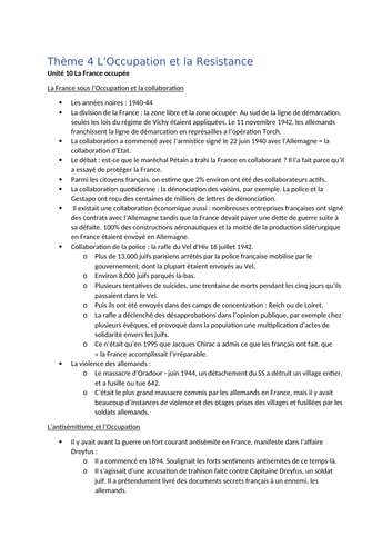 Edexcel French A Level notes for theme 4 | Teaching Resources