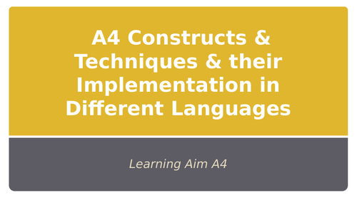 Btec National Level 3 IT Unit 4 Programming Learning Aim A4 | Teaching ... Btec National Level 3 IT Unit 4 Programming Learning Aim A4 | Teaching ...