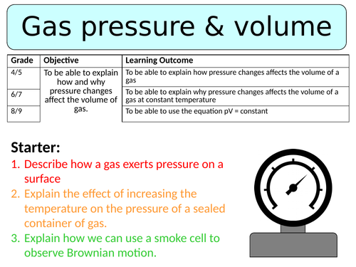 NEW AQA GCSE (2016) Physics - Gas Pressure & Volume by SWiftScience ... NEW AQA GCSE (2016) Physics - Gas Pressure & Volume by SWiftScience ...