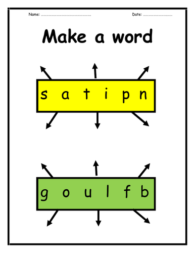 Make a Word - Worksheet | Teaching Resources