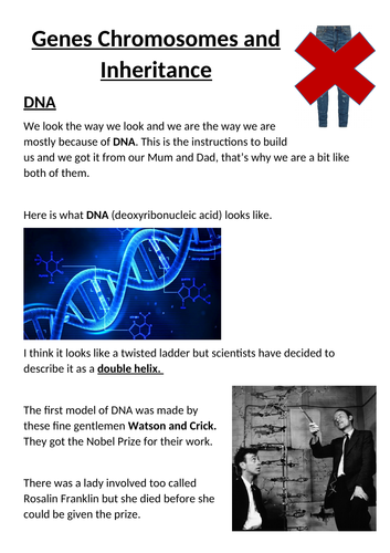 Genes Chromosomes and Inheritance | Teaching Resources