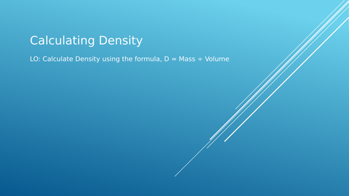 Calculating Density | Teaching Resources