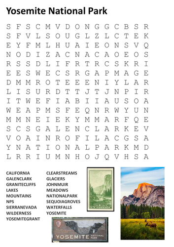 National Parks Word Search Printable Acadia National Park Word Search