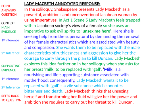 Lady Macbeth grade 7, grade 8 and grade 9 response. Powerful Woman ...