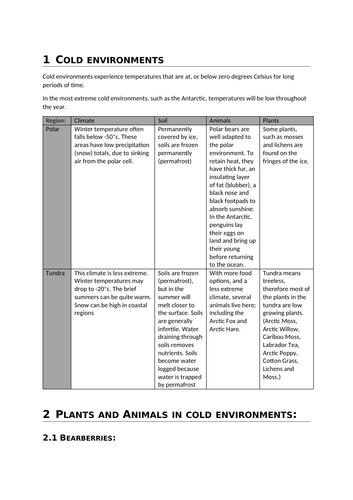 AQA GCSE Geography Svalbard Cold Environments Case Study Notes ... AQA GCSE Geography Svalbard Cold Environments Case Study Notes ...