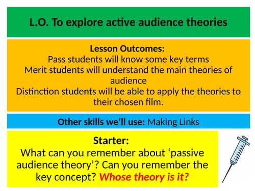 Media Key Theory Series: Active Audience | Teaching Resources