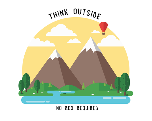 Think outside the box Growth mindset poster | Teaching Resources
