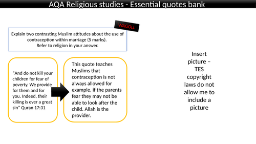 9-1 AQA RE Spec A - Religion & themes revision quotes booklet ...