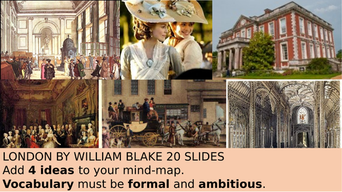 ENGLISH LONDON BY WILLIAM BLAKE 20 SLIDES | Teaching Resources