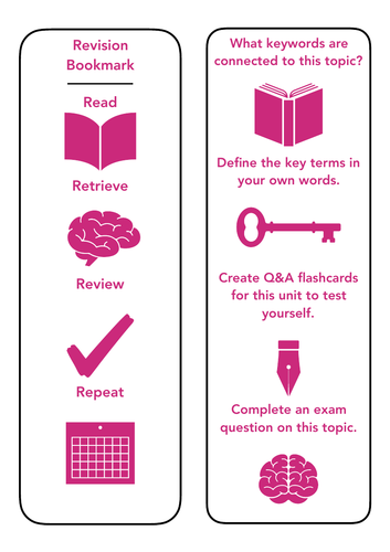 Revision Bookmark | Teaching Resources